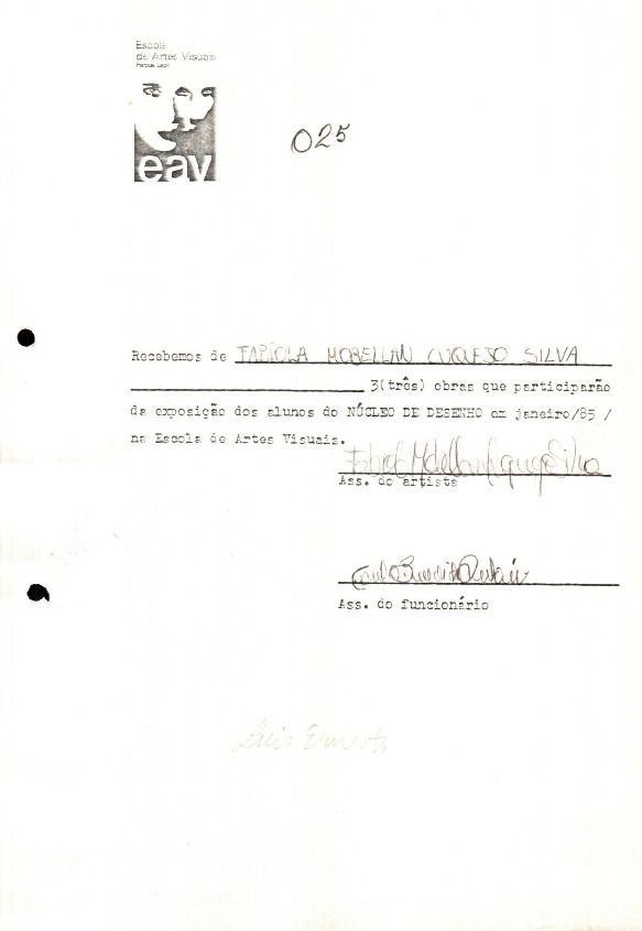 [ Recibo de empréstimo de obras de Fabíola Mobelan Cuquejo da Silva ...